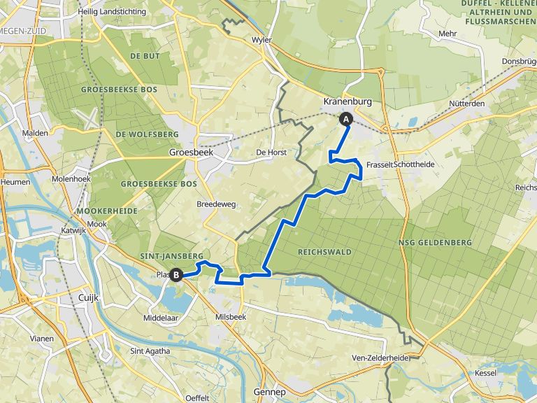 Walk of Wisdom etappe 3 Kranenburg (D) - Plasmolen | wandeling | Komoot